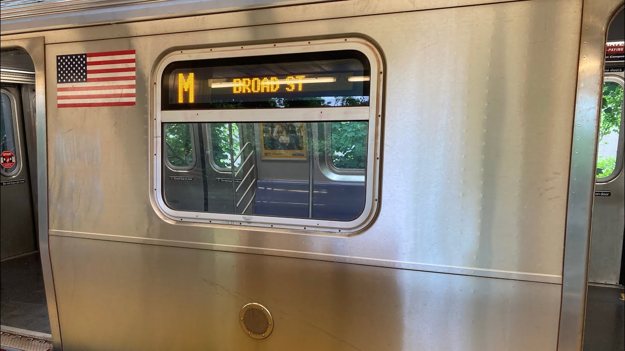 NYC Subway R160 M train Metropolitan Avenue to Broad Street - YouTube
