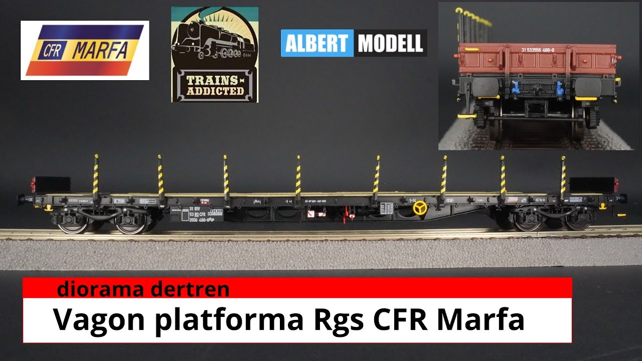 Vagon platforma Rgs CFR Marfa - YouTube