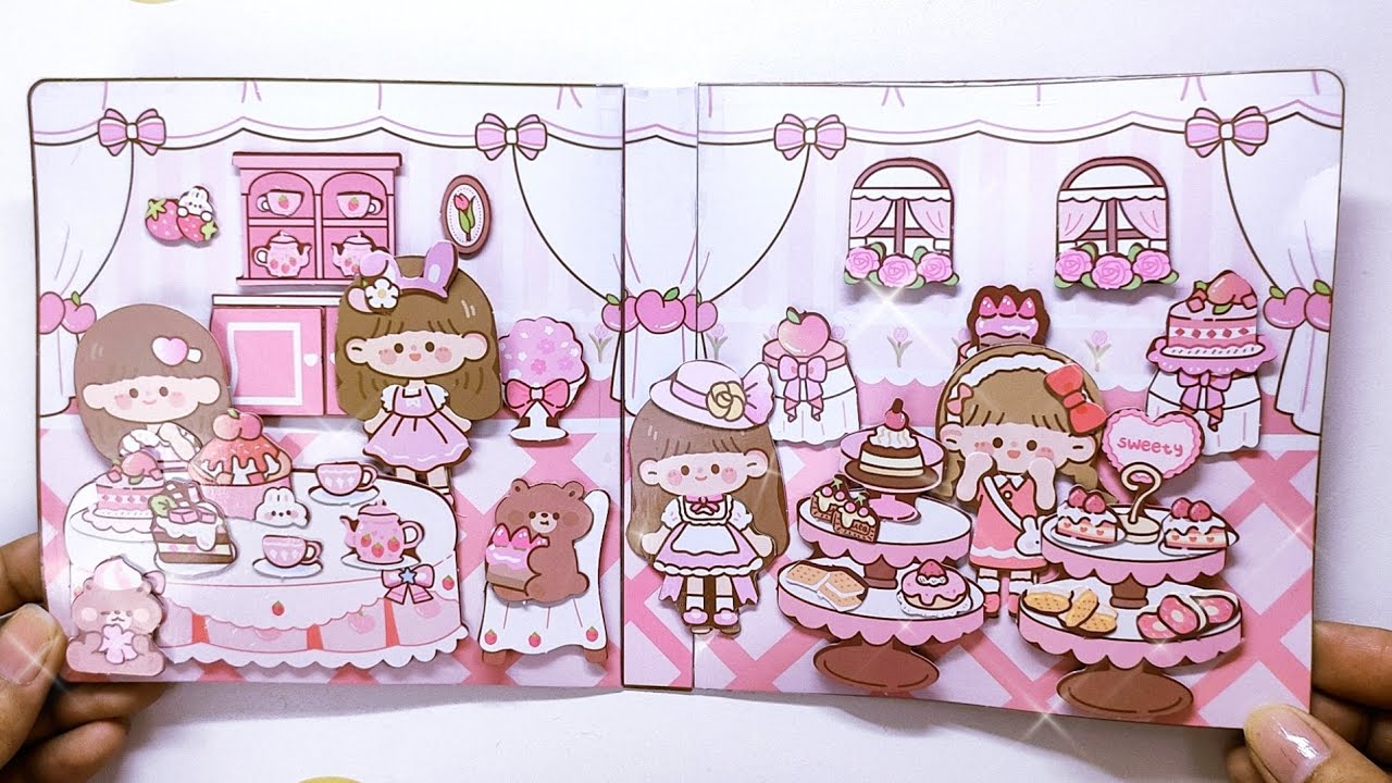 [💸Paperdiy💸] How To Make Peach Tea Party Quiet Book - Tao Tao Series ...