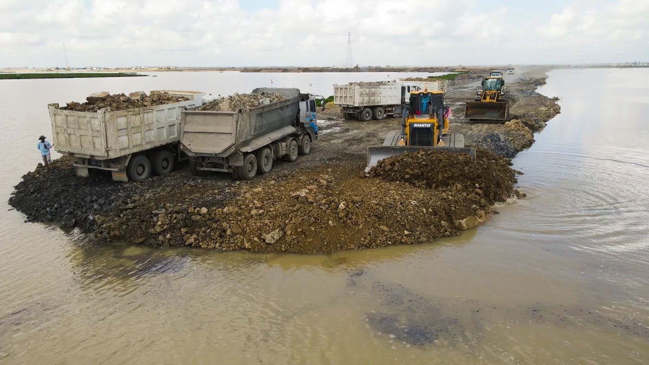 Ultimately Road Construction Time Up Working By Massive Power Dozer ...