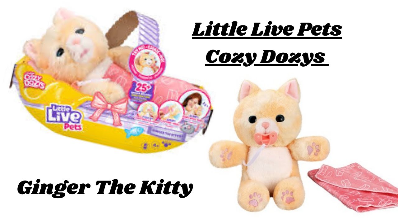 "Little Live Pets" Cozy Dozys: Ginger The Kitty - YouTube