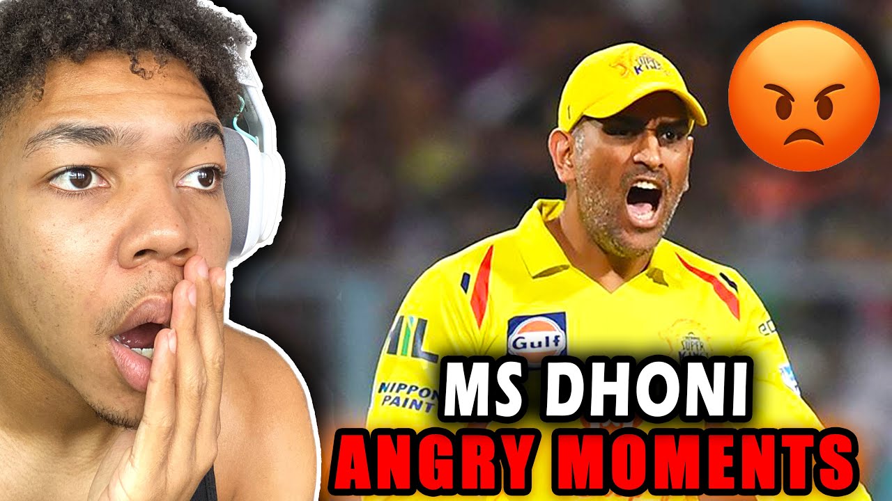 MS Dhoni ANGRY Moments😡 Reaction - YouTube