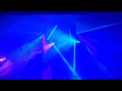 2x Adj Octo Beam 4x Adj Inno Spot 2x Laserworld DS1800 - YouTube