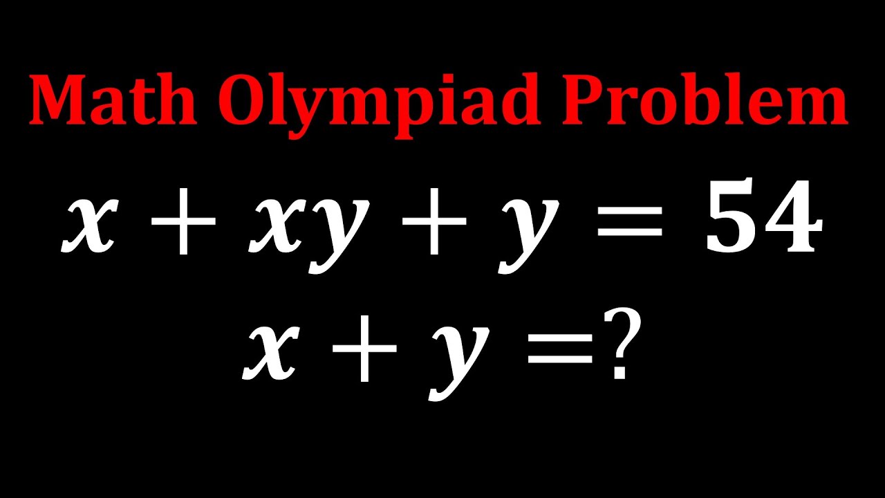 Can You Solve This Math Olympiad Problem? - YouTube