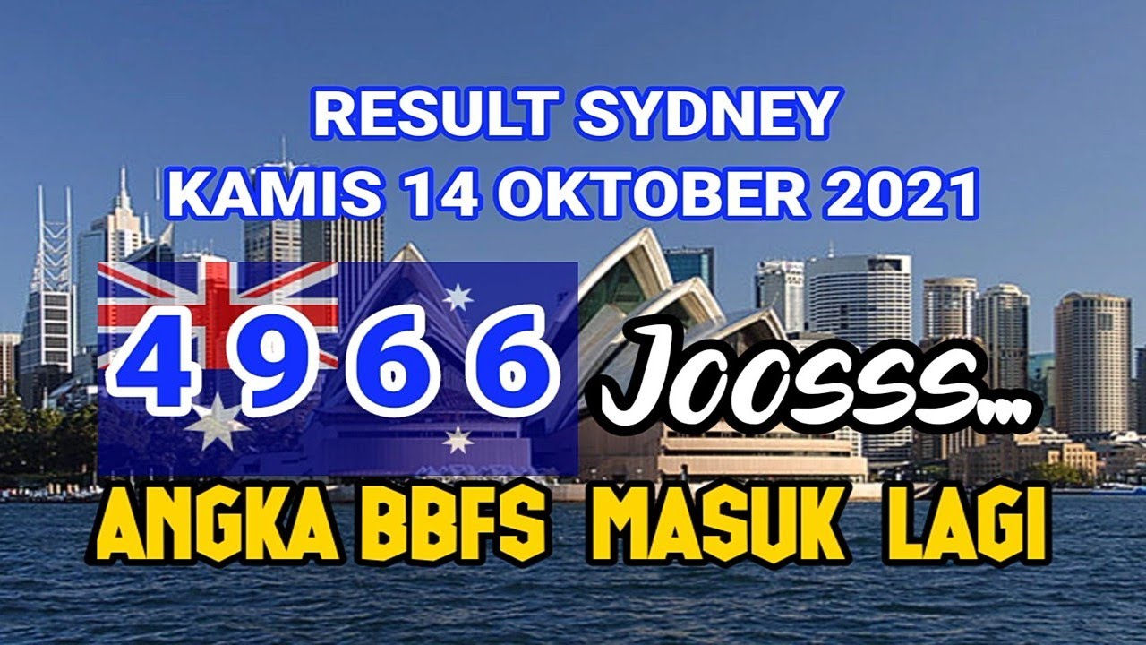 PREDIKSI BBFS SYDNEY HARI INI JUM'AT 15 OKTOBER 2021, angka SDY, rumus ...