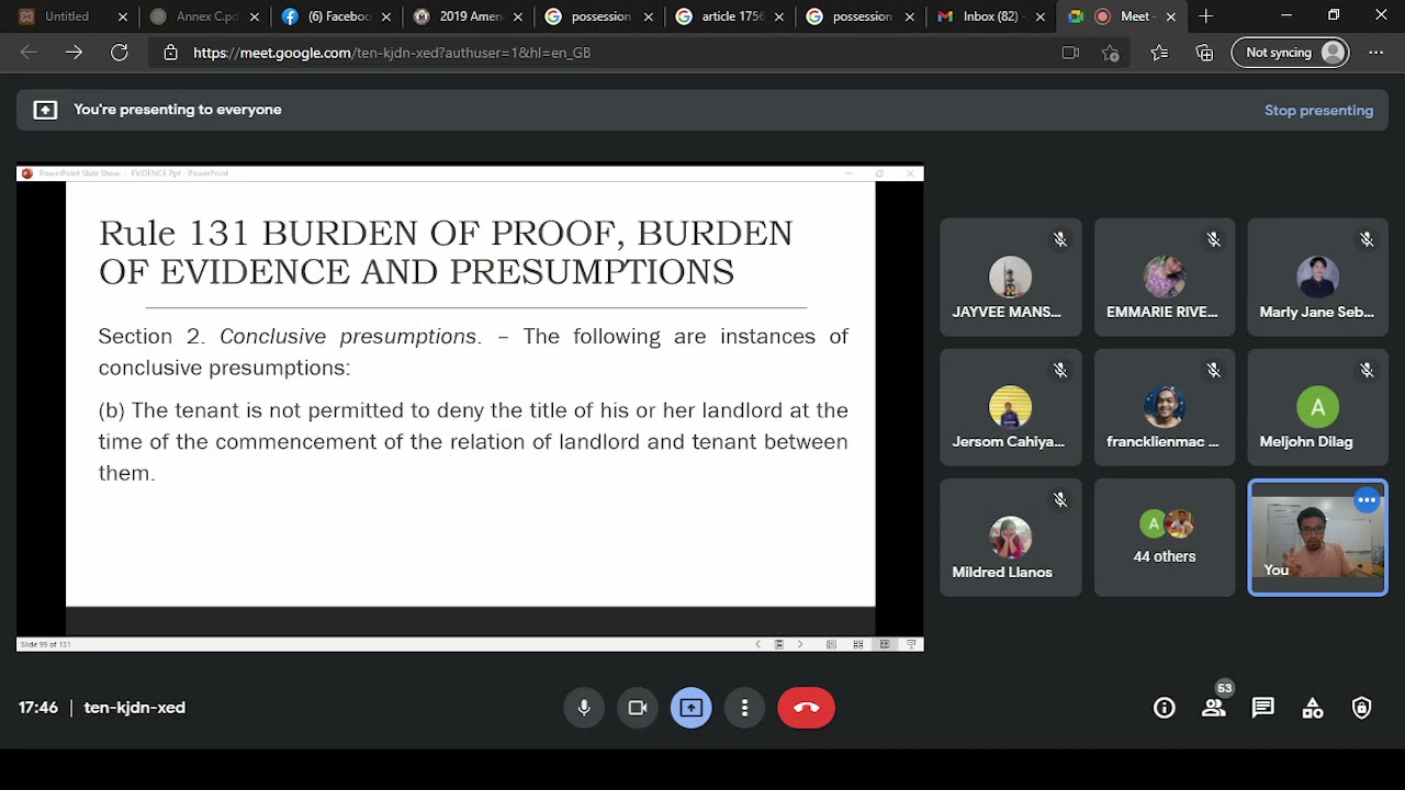 Rule 131 Presumptions - YouTube