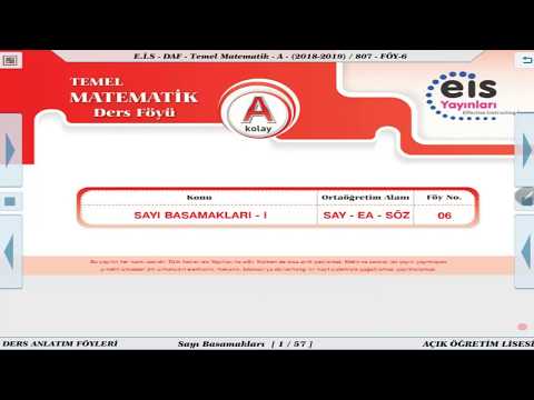 Temel Matematik A - Sayı Basamakları 1🧮