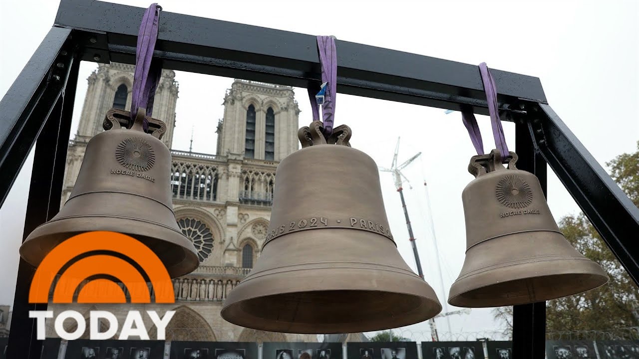 Notre Dame bells ring out across Paris for the first time since fire - YouTube