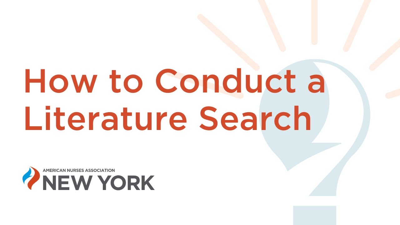 How To Conduct A Literature Search YouTube How To Conduct A Literature Search YouTube