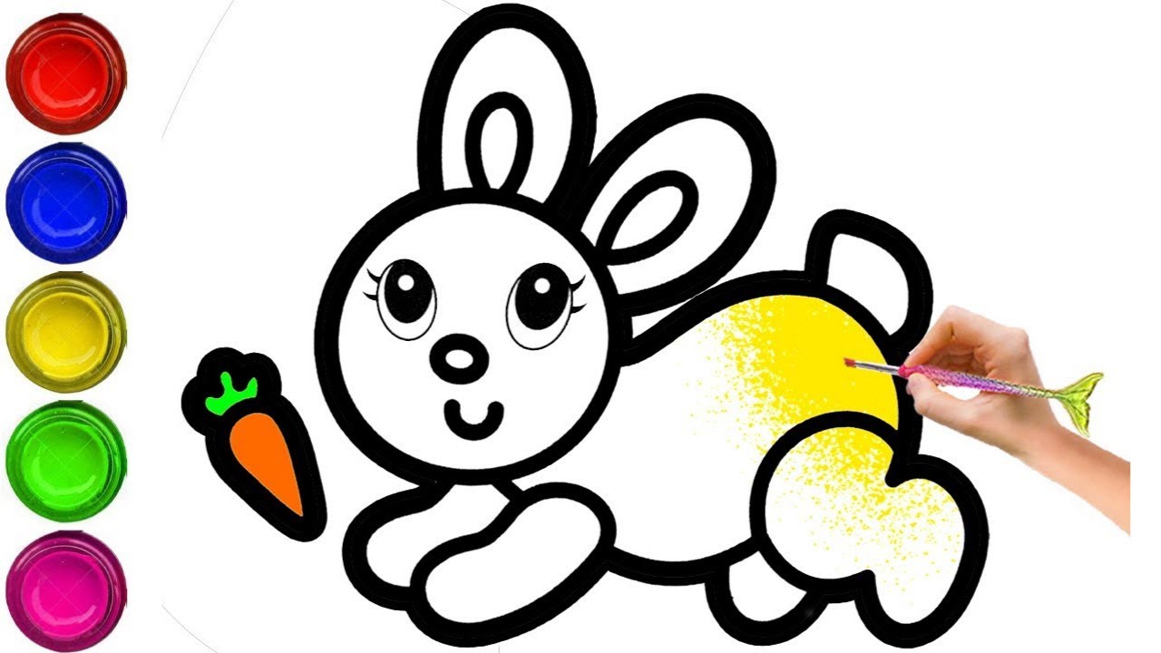 Bolalar uchun Quyon rasm chizish/Drawing Rabbit for children/Рисование ...