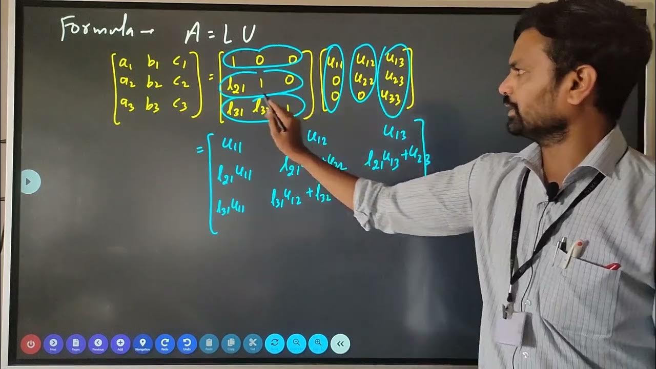 Crout's Triangularization Method Procedure in Hindi | Solution of System of Linear equations ...