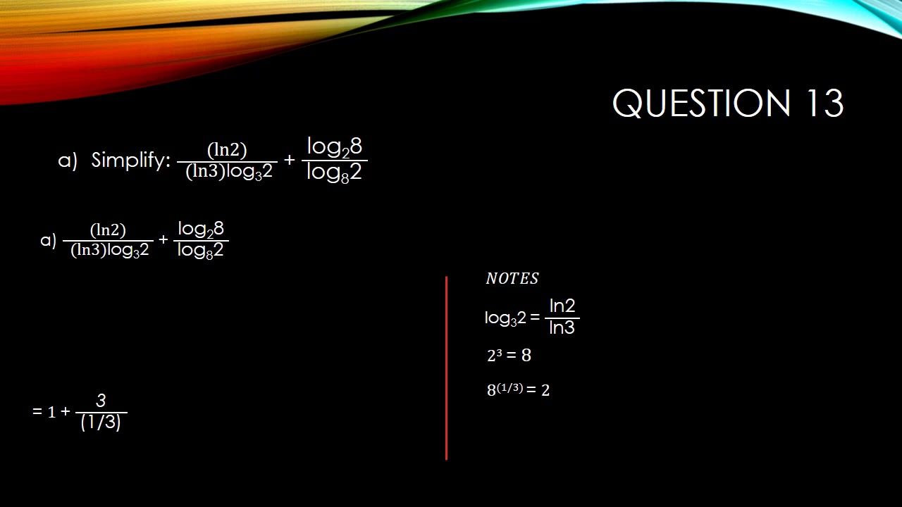 SQA Higher Maths More Challenging Log Questions Worked Solutions - YouTube