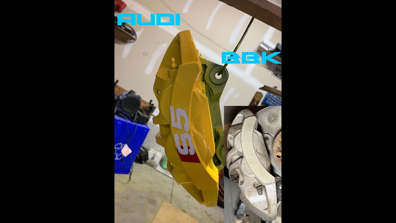 Painting brembo calipers for my B8 S5 - YouTube