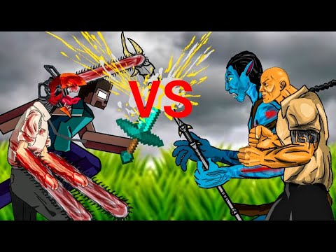 Chainsaw-man, Herobrine vs The Rock, Avatar dc2 animation| EPIC BATTLE ...
