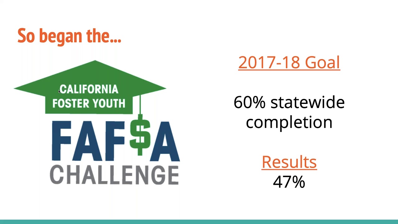 Take the California Foster Youth FAFSA Challenge! - YouTube