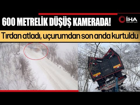Tır 600 Metrelik Uçuruma Yuvarlandı:  İşte O Anlar!