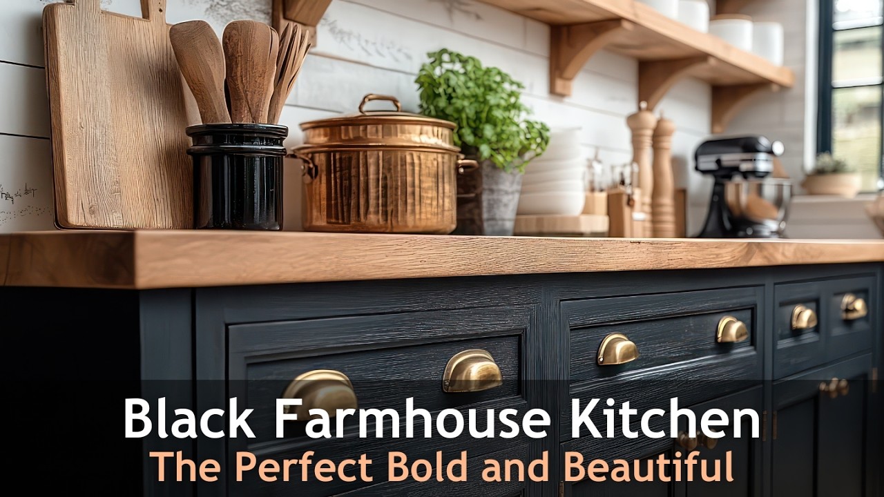 Stunning Black Farmhouse Kitchen Reveal – Get Inspired! - YouTube