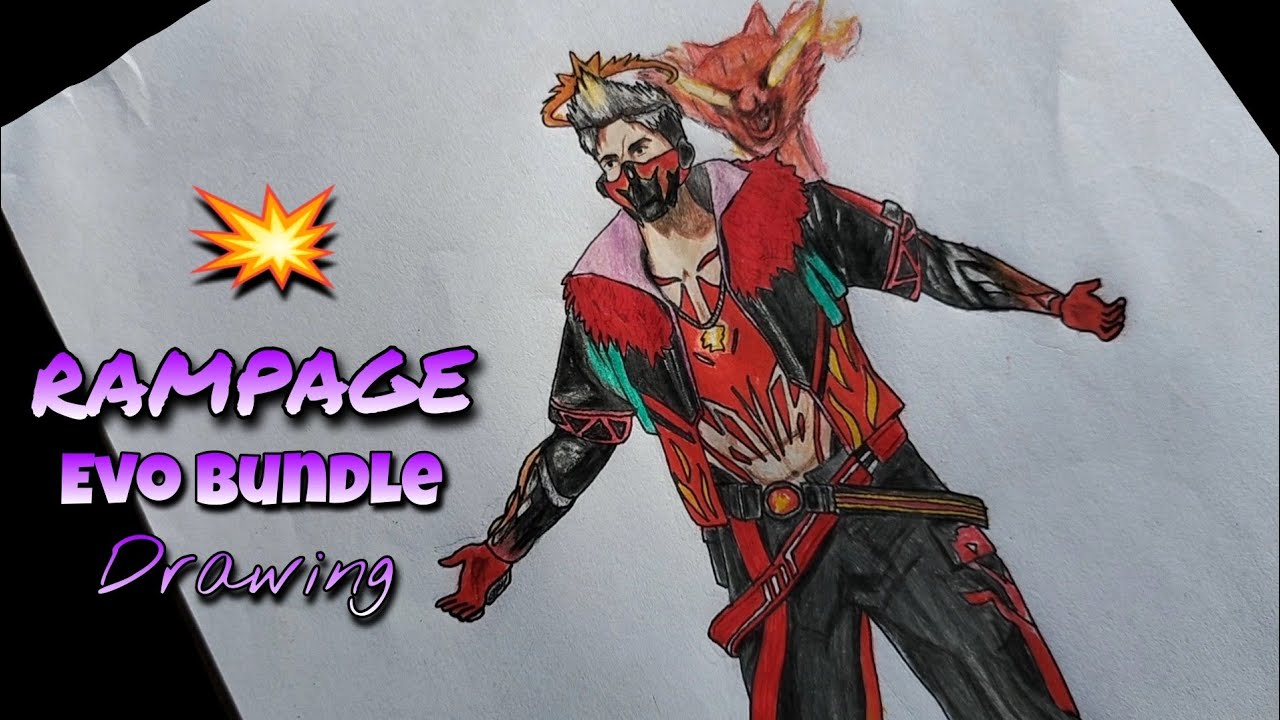 Rampage evolution bundle drawing 🎨 Free fire rampage red bundle drawing ...