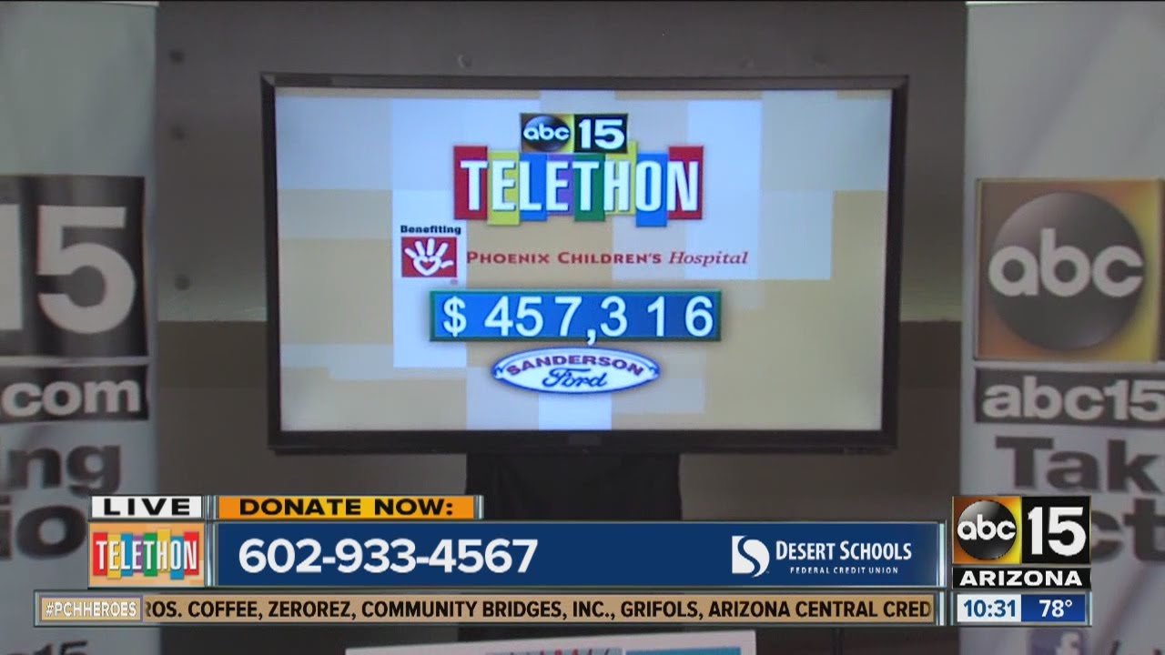 ABC15's PCH Telethon raises $457K for young patients - YouTube