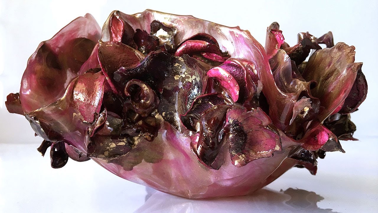 Autumn-Inspired Freeform Epoxy Resin Rose Bowl - YouTube