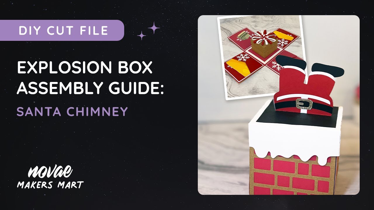 Explosion Box Gift Card Holder Template | DIY Holiday Explosion Box ...