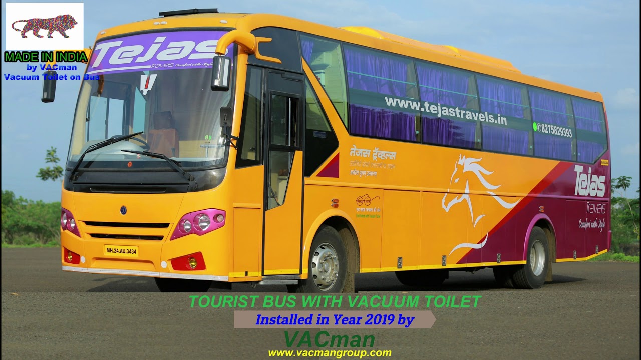 Made in India by VACman Vacuum Toilet installed on Bus - YouTube
