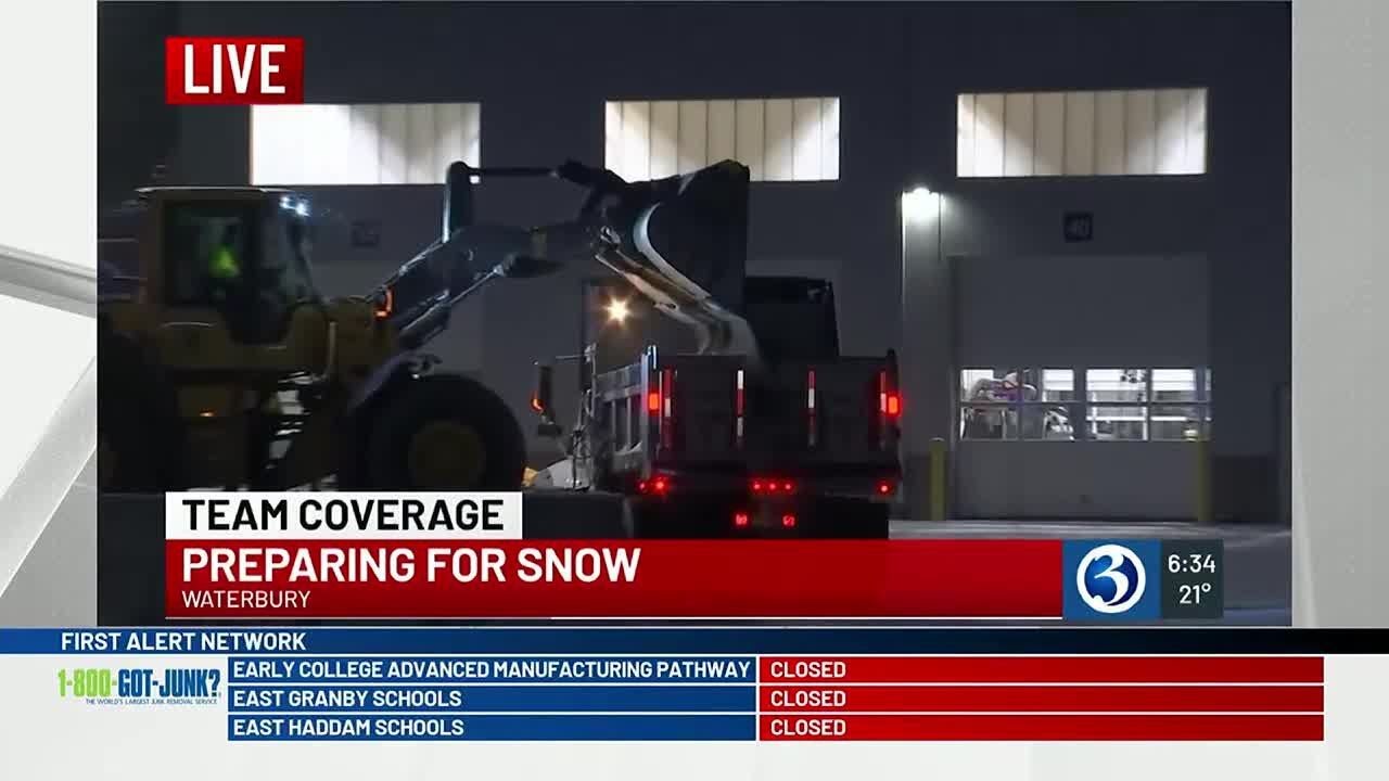 VIDEO: All hands on deck for DPW, CT DOT for Thursday's storm - YouTube