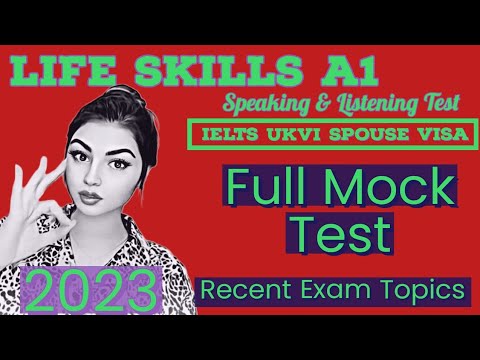 Life Skills A1 IELTS UKVI Spouse Visa Test||Speaking & Listening ...