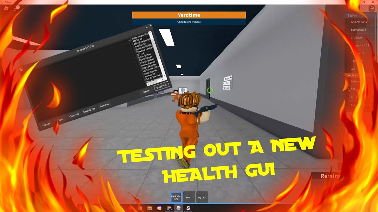 Testing a new health GUI script(Roblox) - YouTube