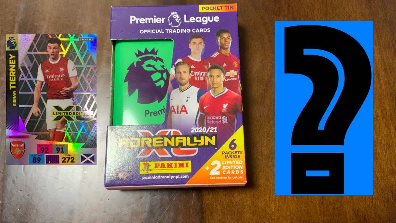 ALL FOUR POCKET TINS OF PANINI ADRENALYN XL PREMIER LEAGUE 2020/21 ...