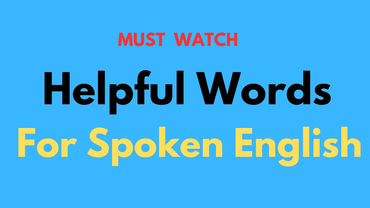 Helpful Words for Spoken English | Meanings | Synonyms #vocabulary ...