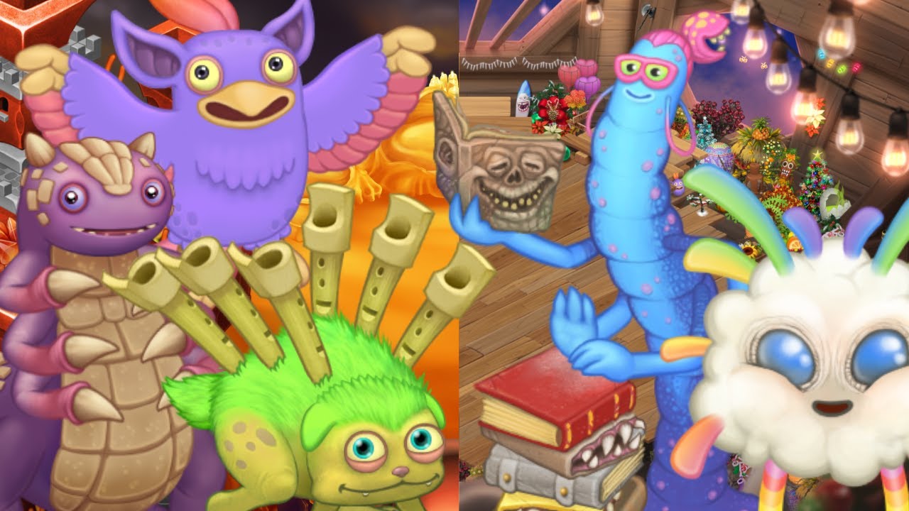 My Singing Monsters - Castle, Tweedle, Reedling, Repatillo, Boo’Qwurm ...