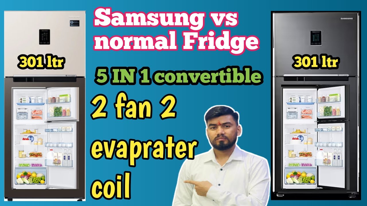 Samsung 301 ltr Bespoke vs normal double door Refrigerator Review - YouTube