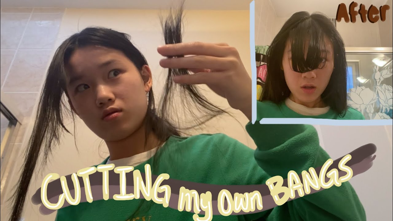 how NOT TO CUT YOUR CURTAIN BANGS AT HOME *I failed - YouTube