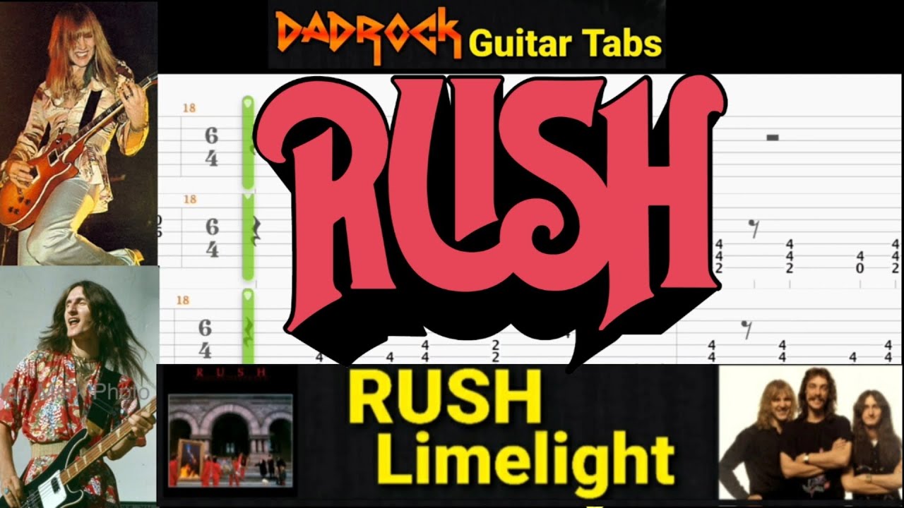 Limelight - RUSH - Guitar + Bass TABS Lesson (Rewind) - YouTube