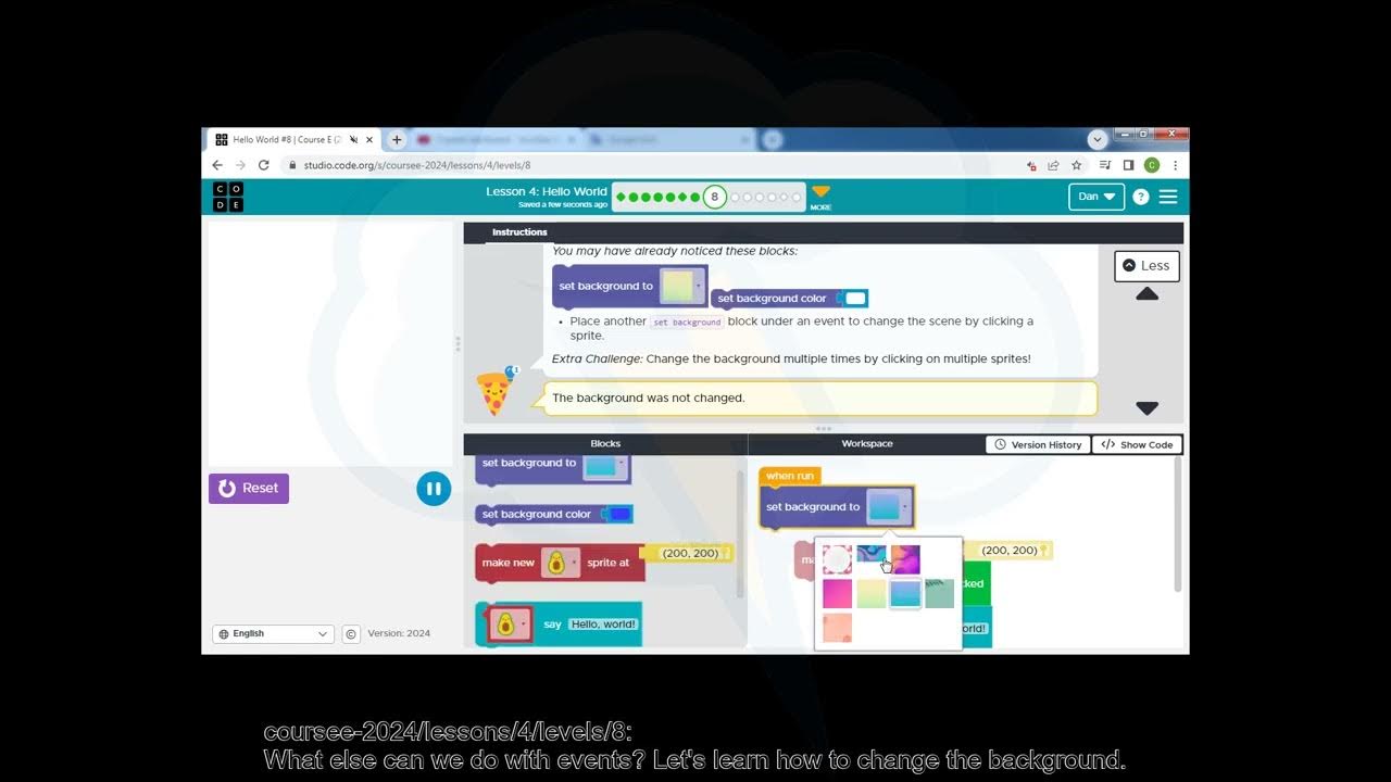 Learn Computer Science - Code.org - coursee-2024 L4L8 - YouTube