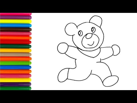 How To Draw And Color Easy a Cute Animals 🌈 Drawing for kids Art ...