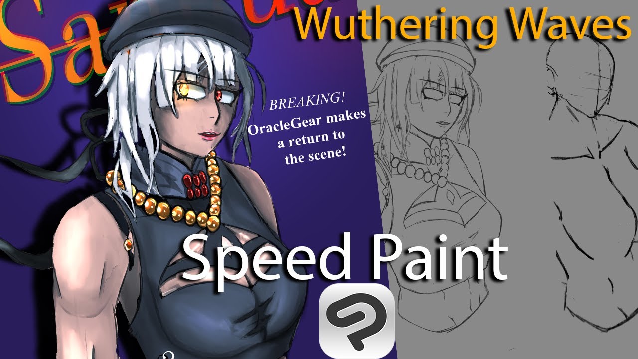 Wuthering Waves Speed Draw | Sanhua | Speed Paint - YouTube