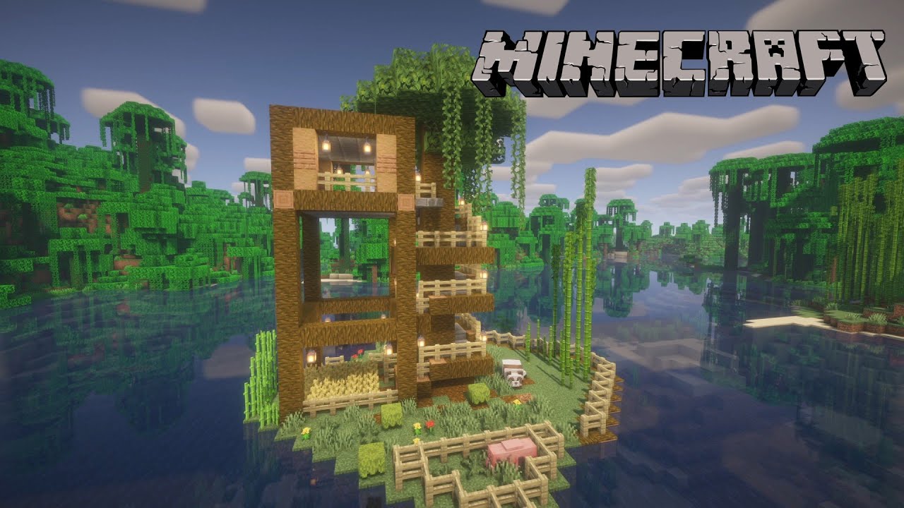 Minecraft Creative | Build a Unique Wall-less House Tutorial 🏠 - YouTube