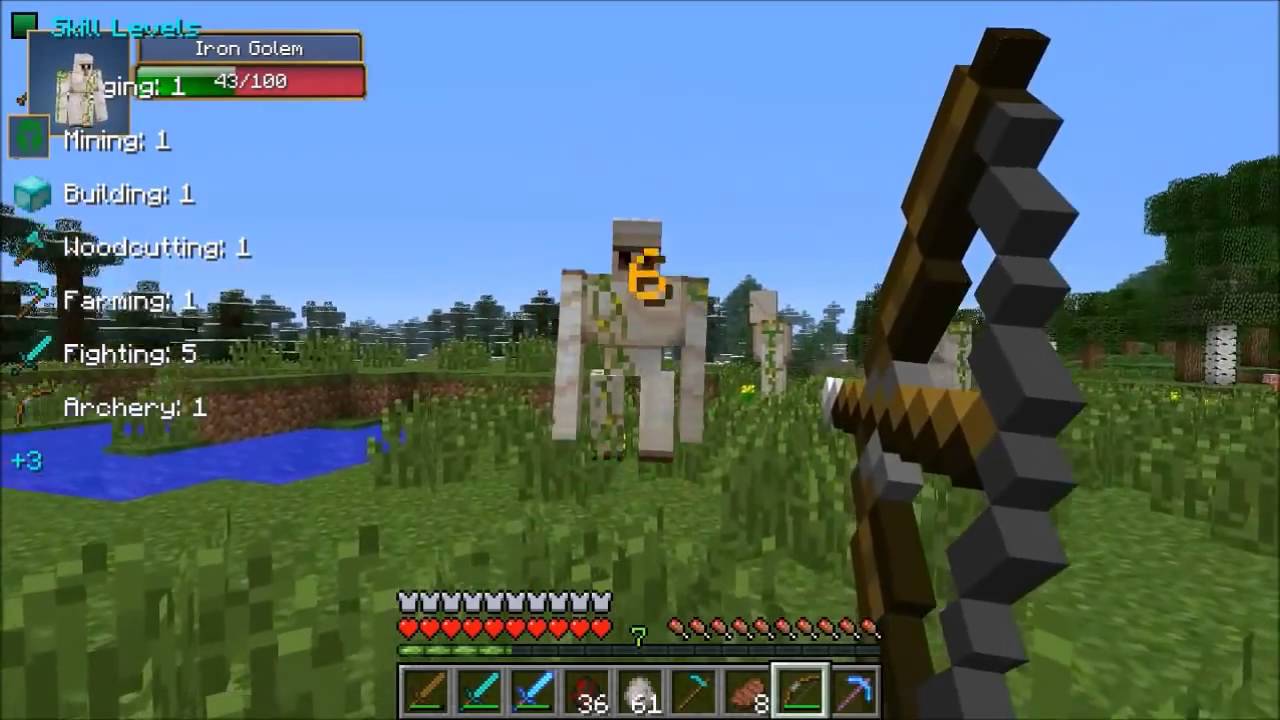 Minecraft RPG SKILLS Train and level up your skills! Mod Showcase - YouTube