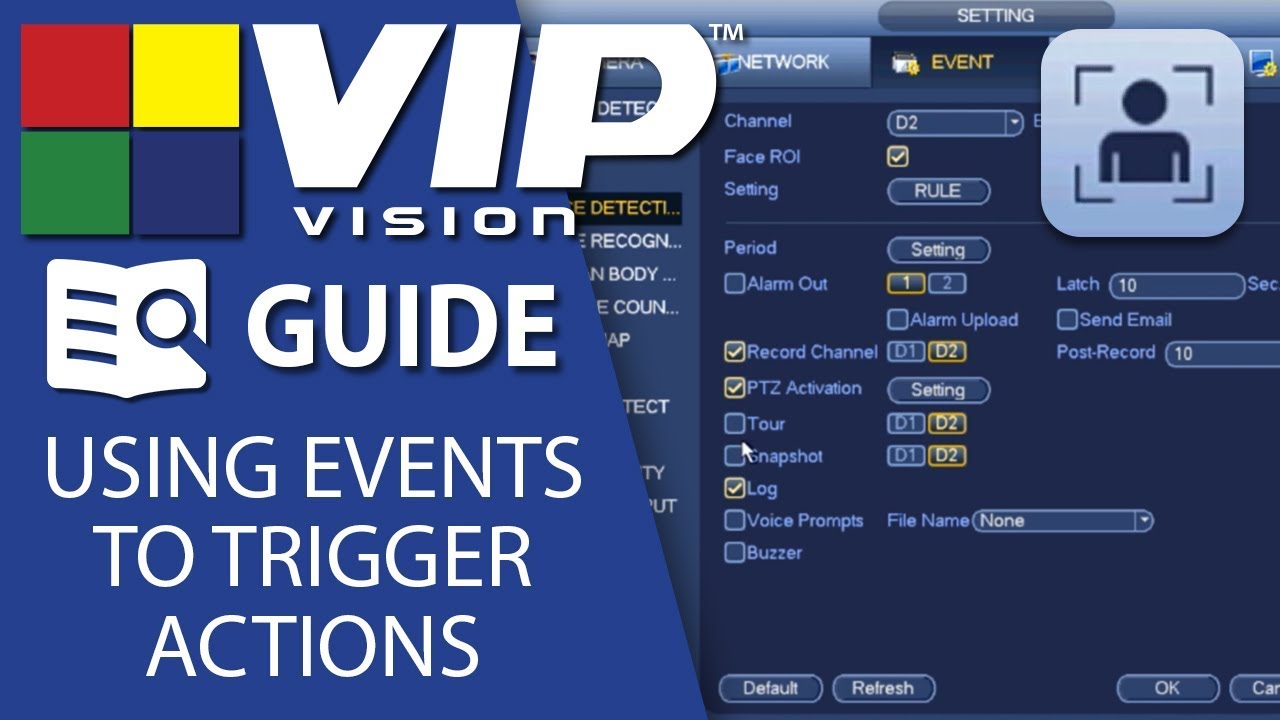 VIP Vision Guide: Using events to trigger actions - YouTube