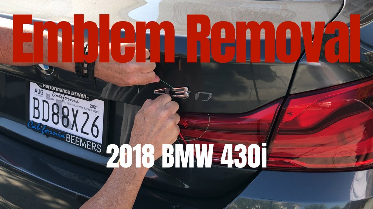 BMW Badge Delete: removing car emblem from BMW 430i - YouTube