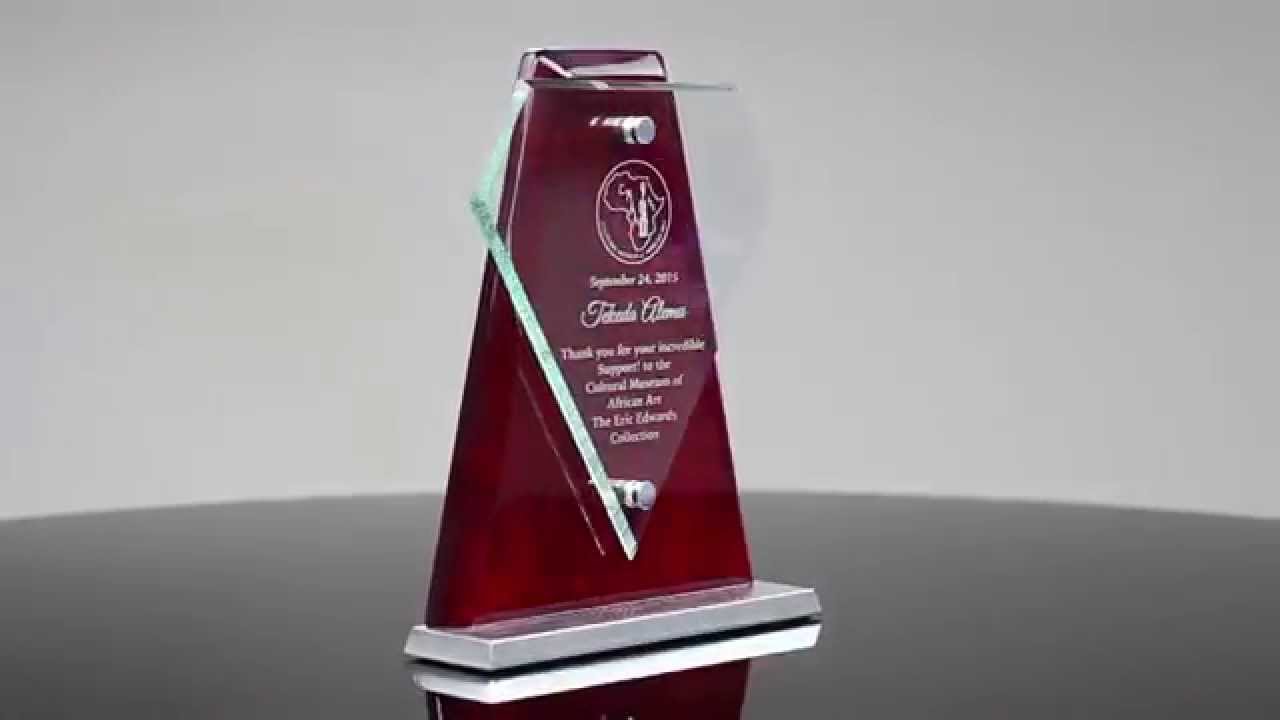 Electra Diamond Glass & Rosewood Plaque - YouTube