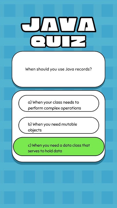 10. When should you use Java records ? - YouTube