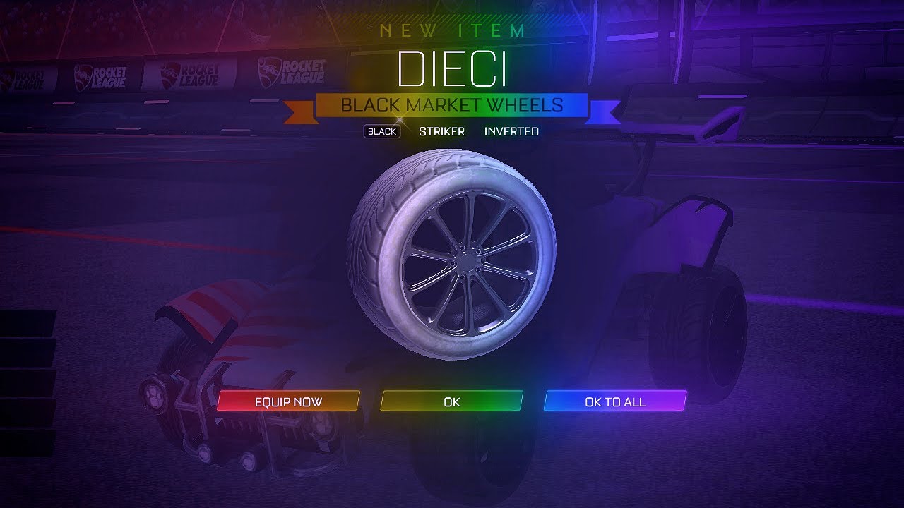 PLAYING ROCKET LEAGUE WITH THE BLACK DIECI WHEELS! - YouTube