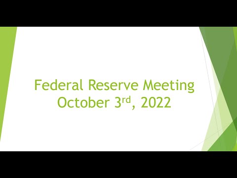 "EMERGENCY" Federal Reserve Meeting 10-3-22: What YOU Should Know ...
