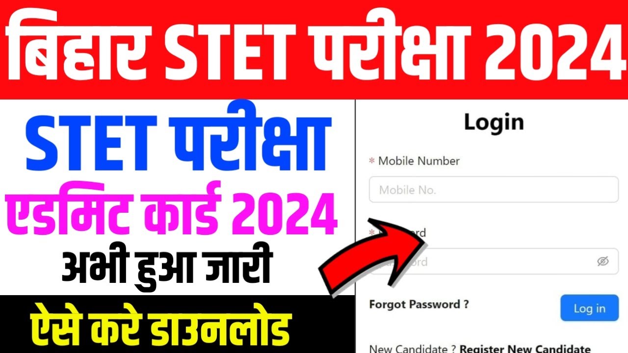Bihar STET Admit Card Release 2024। Bihar STET Admit Card Download ...