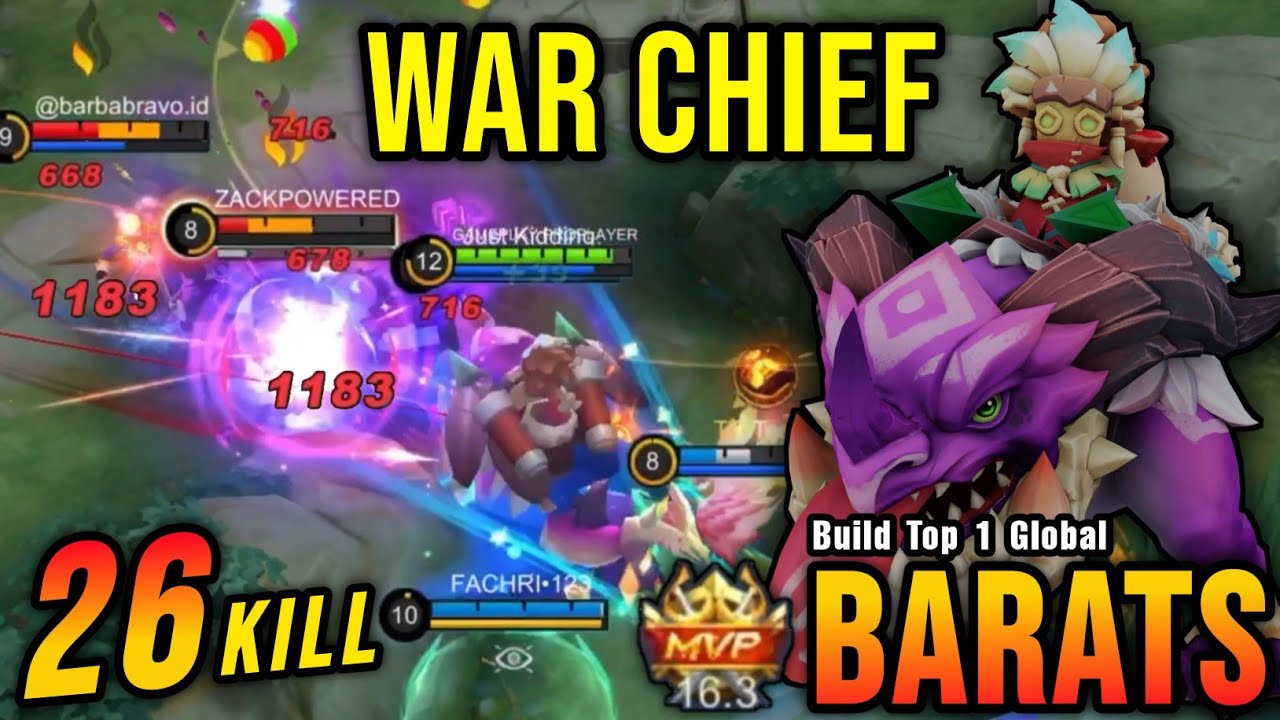 26 Kills!! War Chief Barats Season 26 Skin!! - Build Top 1 Global ...