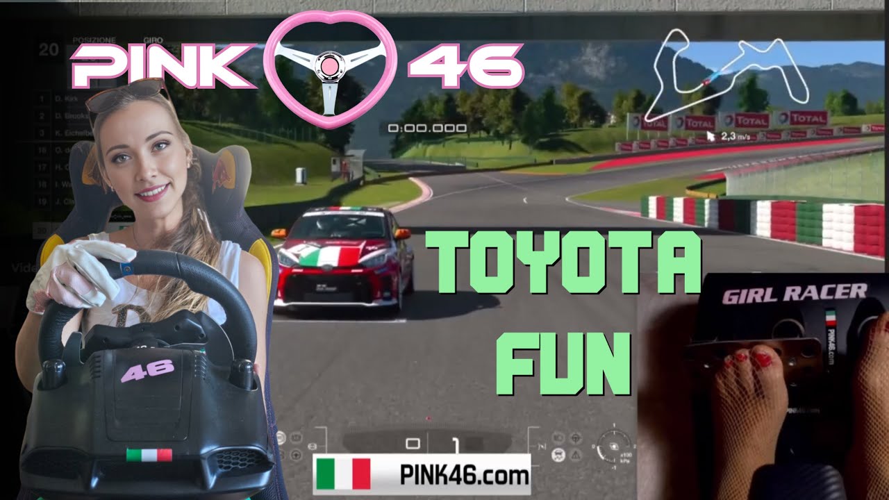 PINK46 - sim racing girl - With a Toyota, first but not a perfect race ...