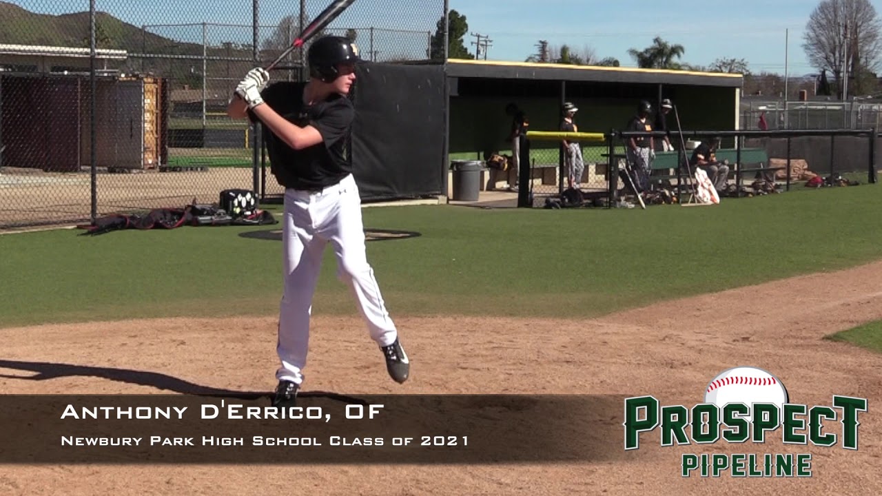 Anthony D'Errico Prospect Video, OF, Newbury Park High School Class of ...